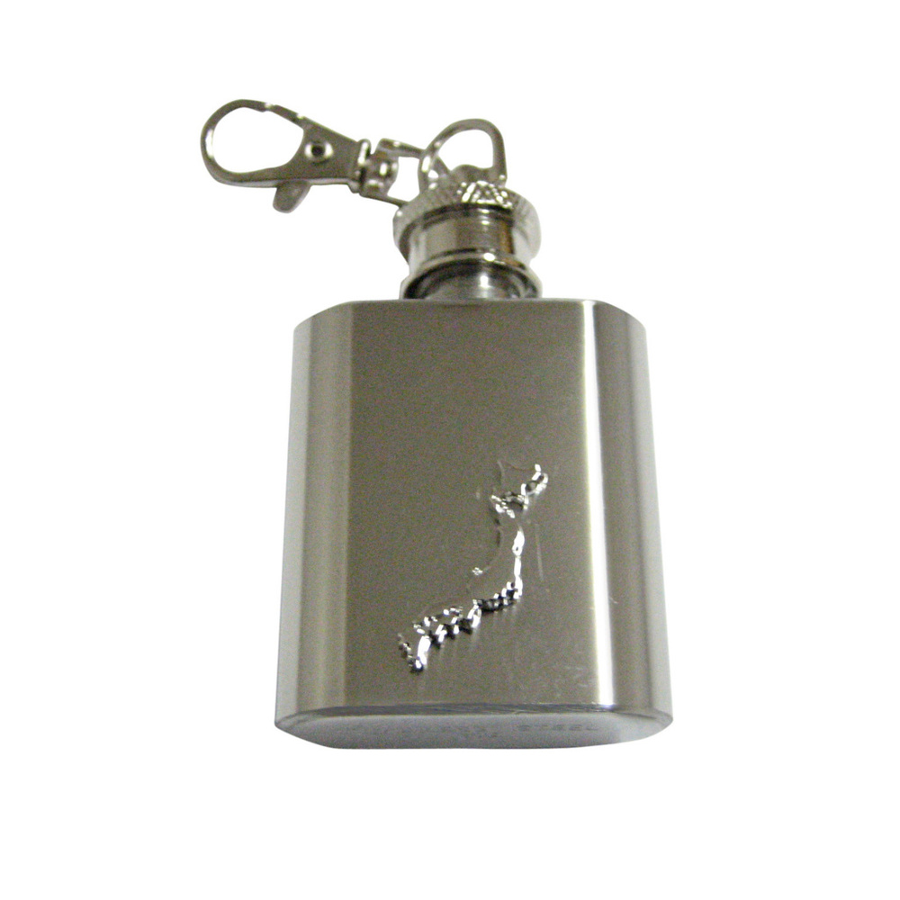 Japan Map Shape Keychain Flask - Gem